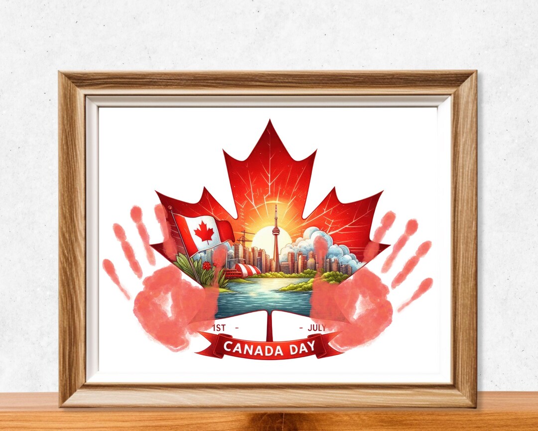 Happy Canada Day Handprint Art, Canda Day Handprint, Canada Day Craft ...