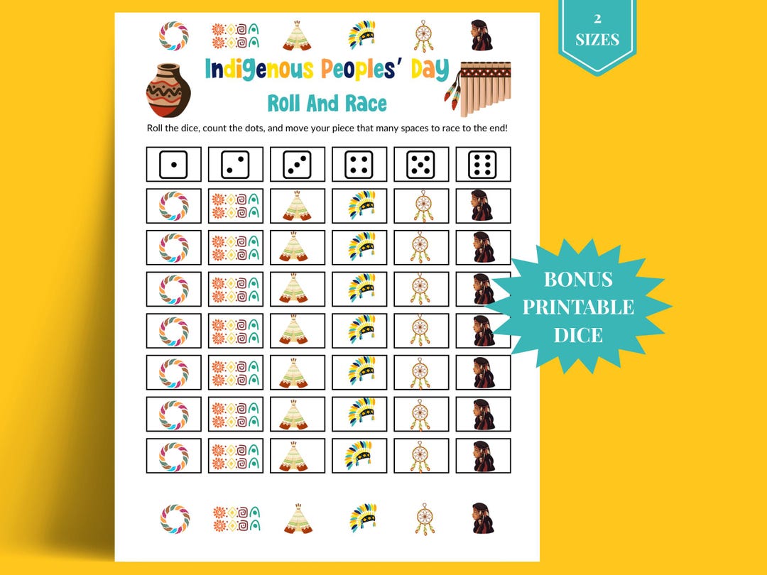 Indigenous Peoples' Day Games, Indigenous Peoples Dice Game Printable ...