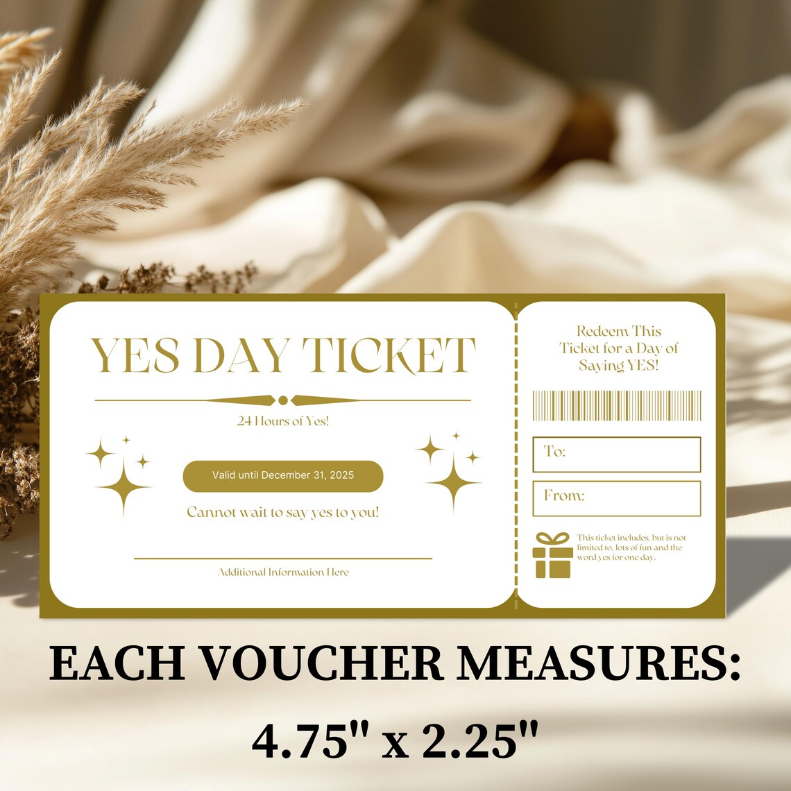 Editable Yes Day Coupon Template, Yes Day Voucher, Last Minute Gift ...