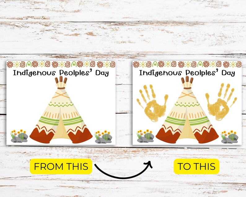 Indigenous Peoples' Day Handprint Art Craft, Preschool Handprint Craft ...