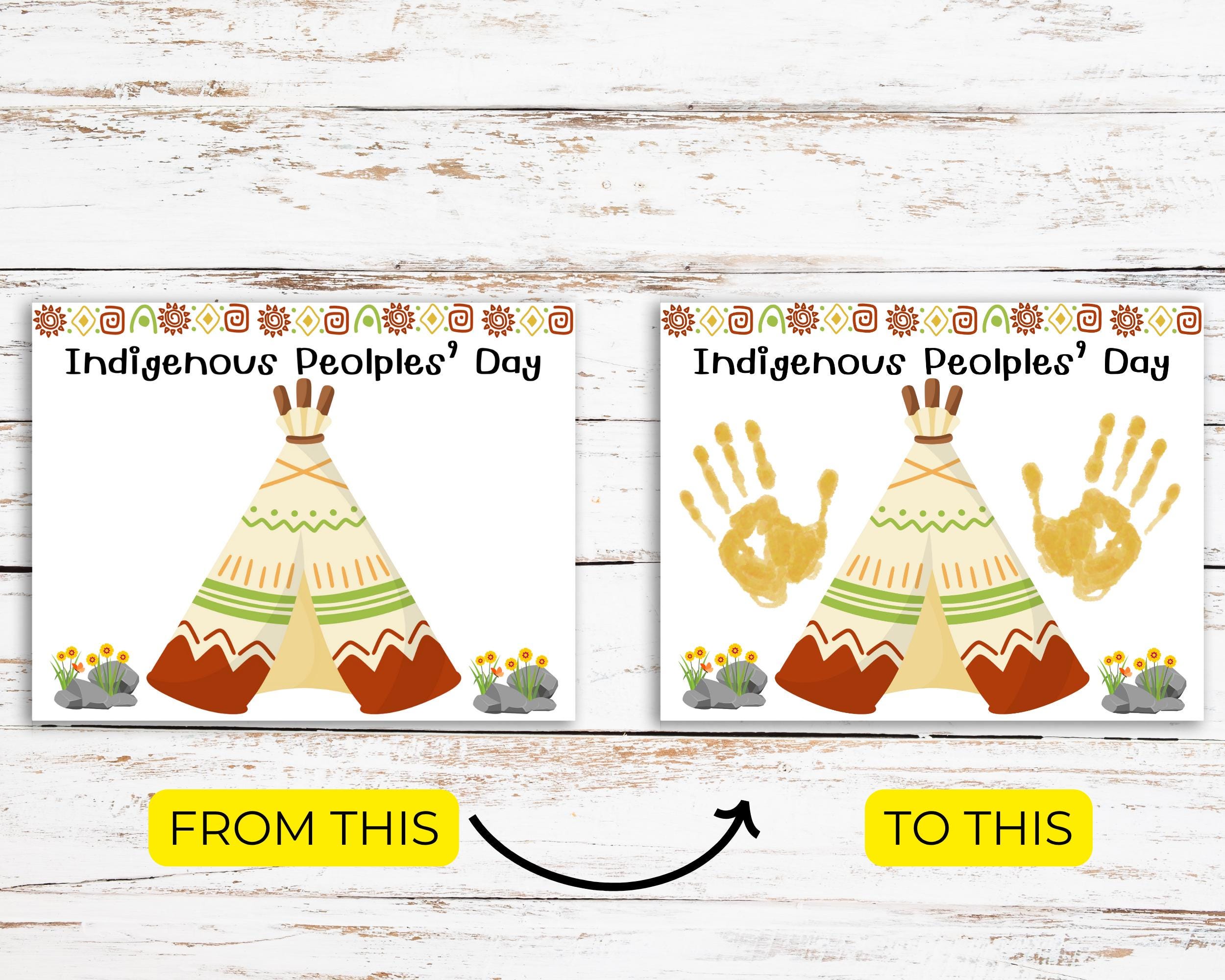 Indigenous Peoples' Day Handprint Art Craft, Preschool Handprint Craft ...