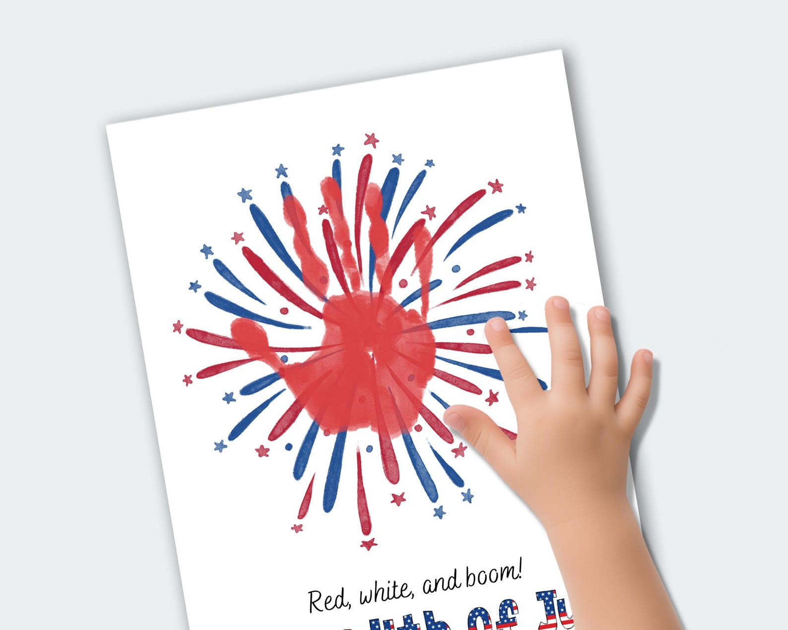 Fourth of July Handprint Art, 4th of July Craft, Footprint Art ...