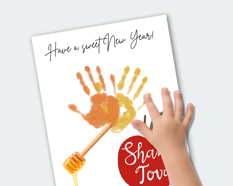 Rosh Hashanah Handprint Art Craft, Jewish Holiday, Toddler Handprint ...