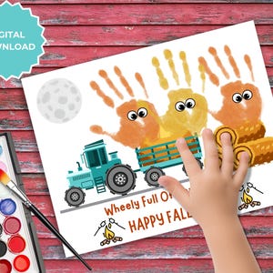 Happy Fall Y'all Day Handprint Art, Handprint Craft, Autumn Gift, Gift ...