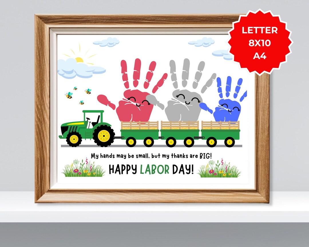 Labor Day Handprint Art, Handprint Craft, Labor Day Handprint, Summer ...