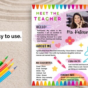 All About My Teacher Printable, Meet the Teacher Survey, Get to Know ...