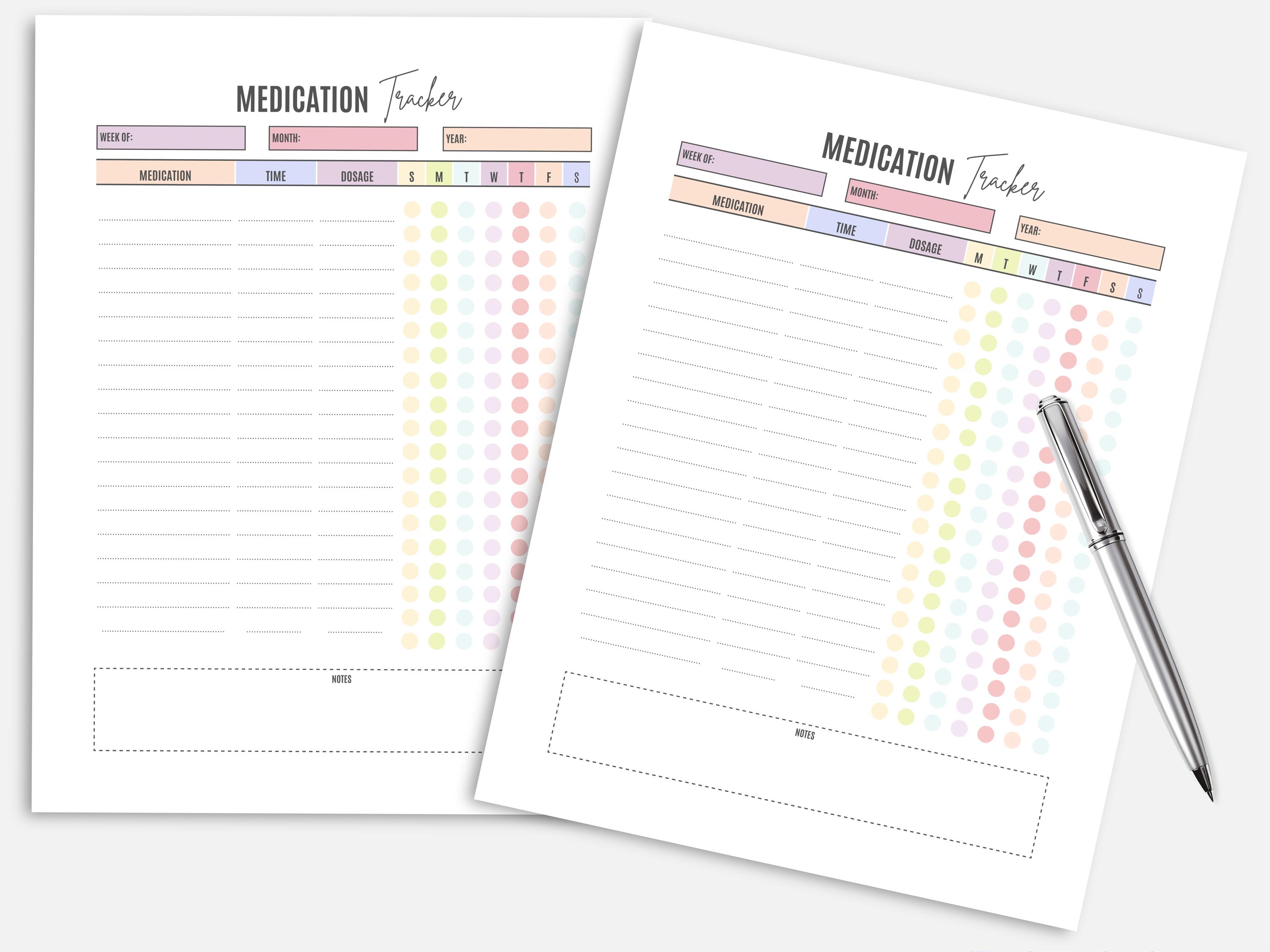 Medication Tracker Printable, Medication Reminder, Daily Medication ...