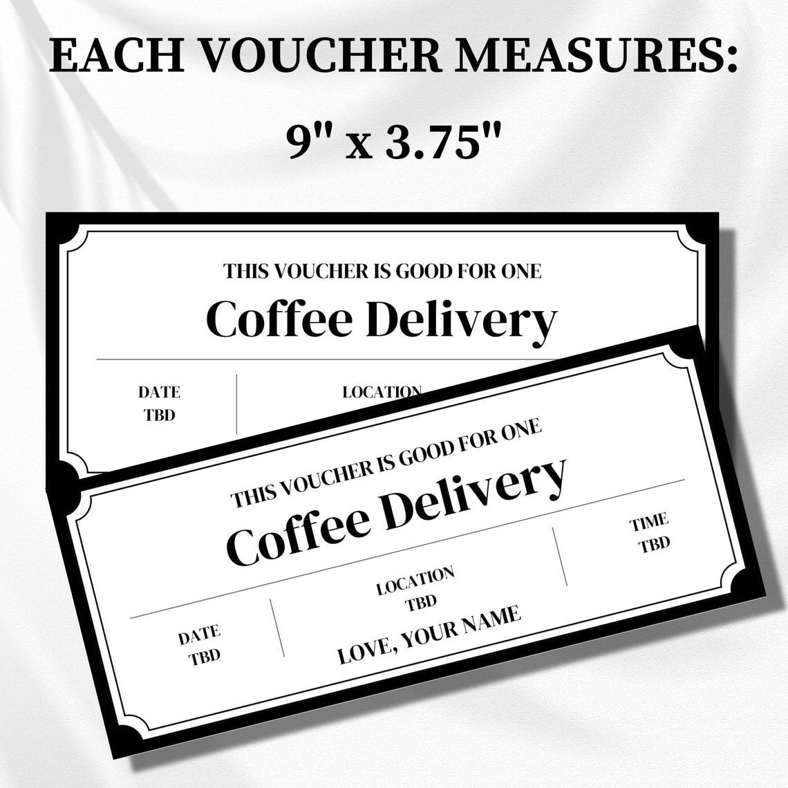Editable Coffee Delivery Voucher, Coffee to Go Gift Certificate PDF ...