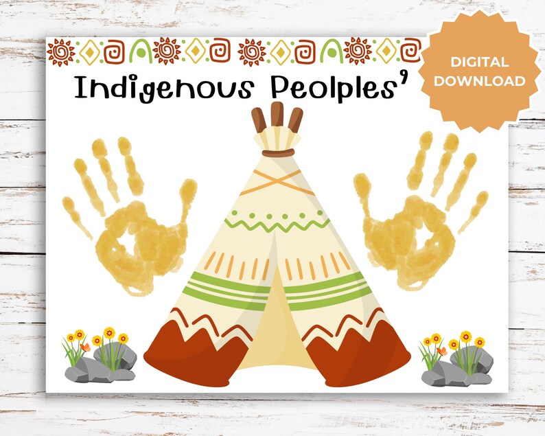 Indigenous Peoples' Day Handprint Art Craft, Preschool Handprint Craft ...