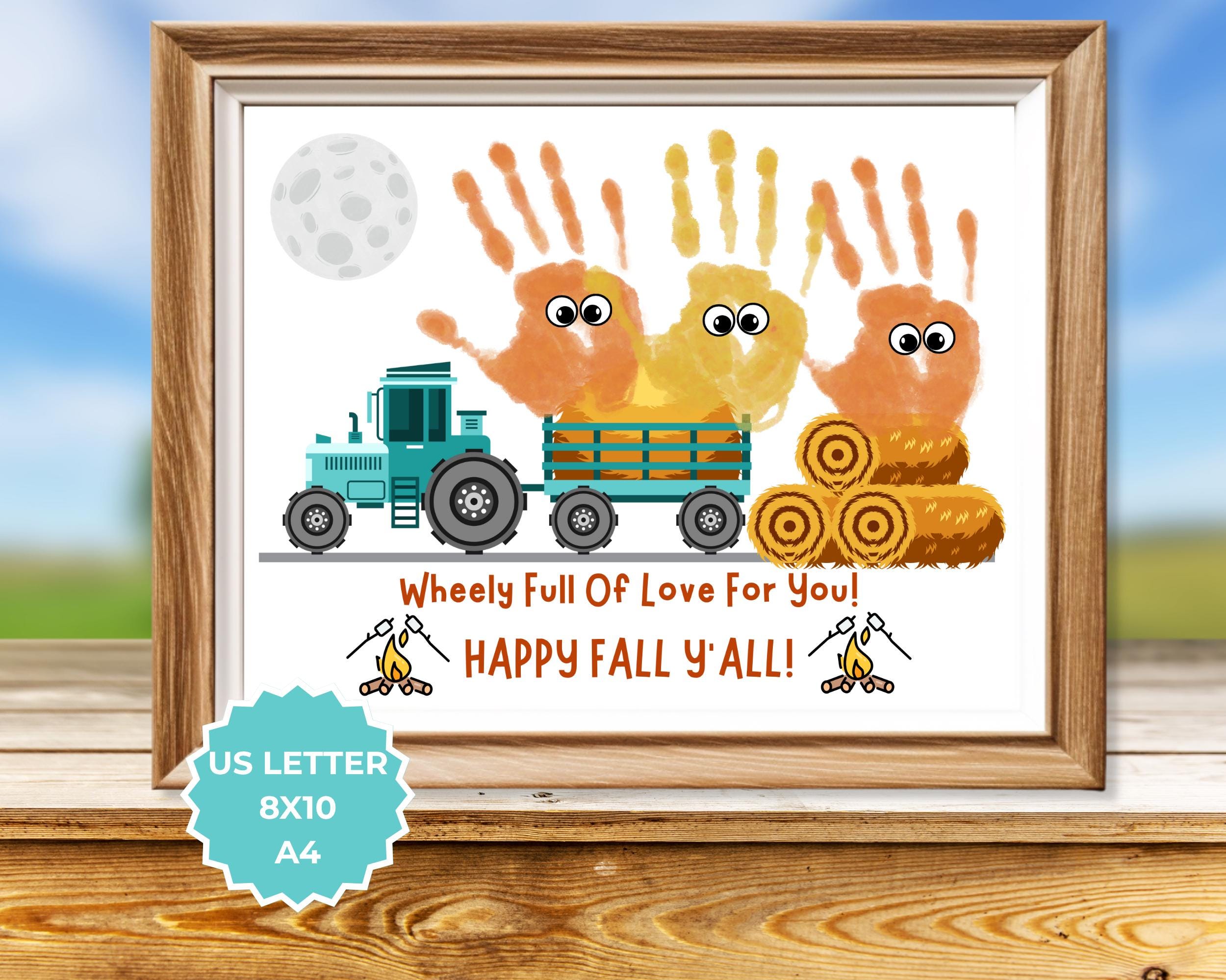 Happy Fall Y'all Day Handprint Art, Handprint Craft, Autumn Gift, Gift ...