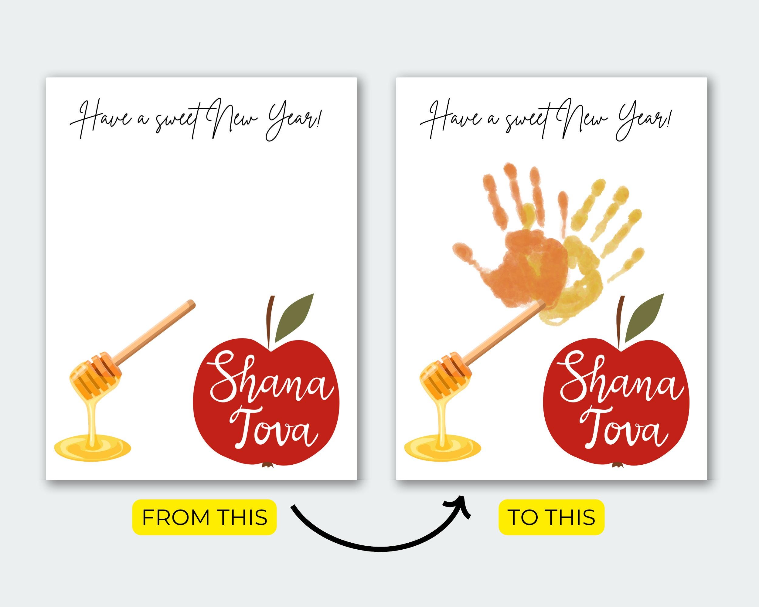 Rosh Hashanah Handprint Art Craft, Jewish Holiday, Toddler Handprint ...