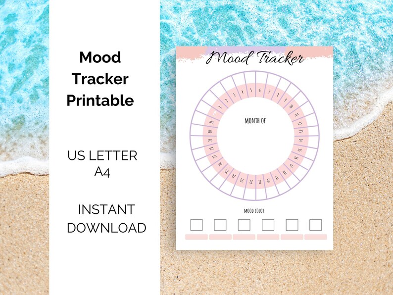Printable Mood Tracker, Mood Journal, Therapy Worksheet, Emotion ...