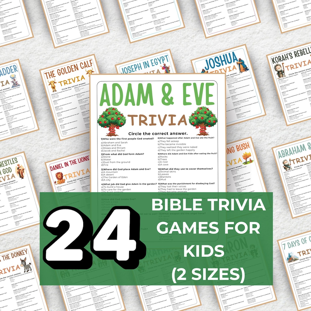 Bible Trivia Games for Kids, Old Testament Worksheet, Homeschool ...