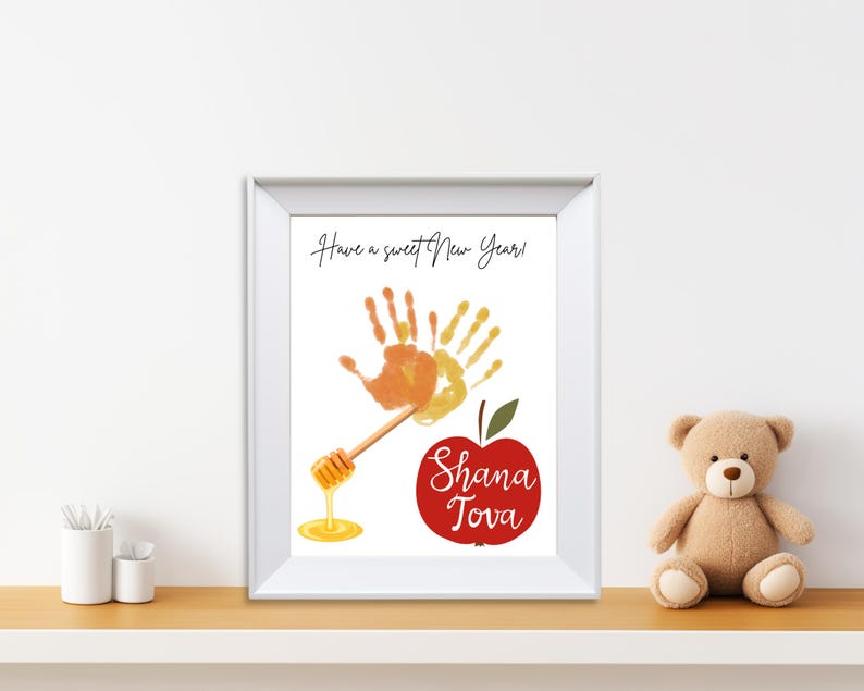 Rosh Hashanah Handprint Art Craft, Jewish Holiday, Toddler Handprint ...