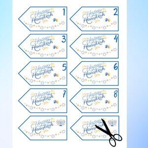 Editable Hanukkah Gift Tag Bundle, Modern Hanukkah Printable, Hanukkah ...