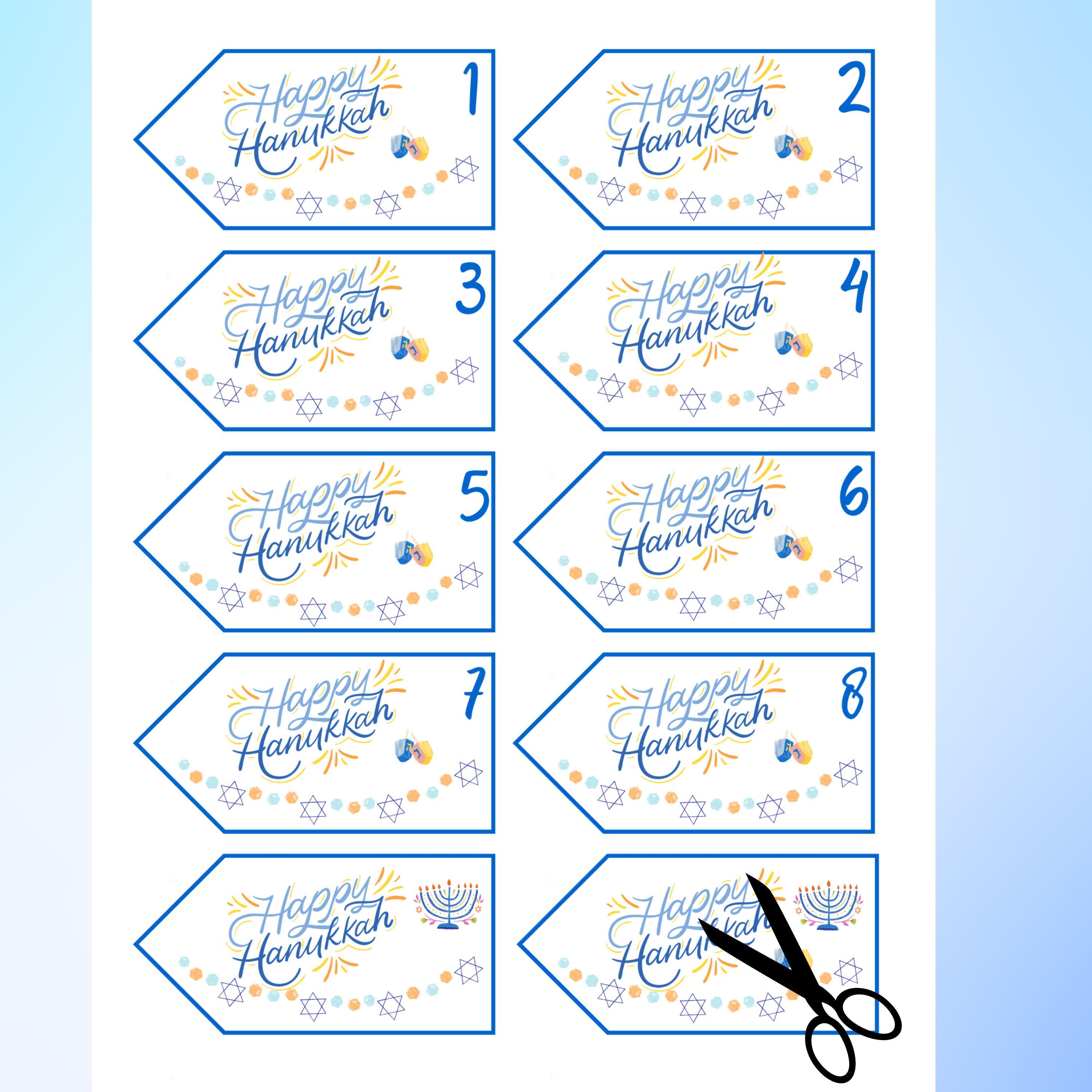 Editable Hanukkah Gift Tags, Jewish Gifts, Hanukkah Decorations ...