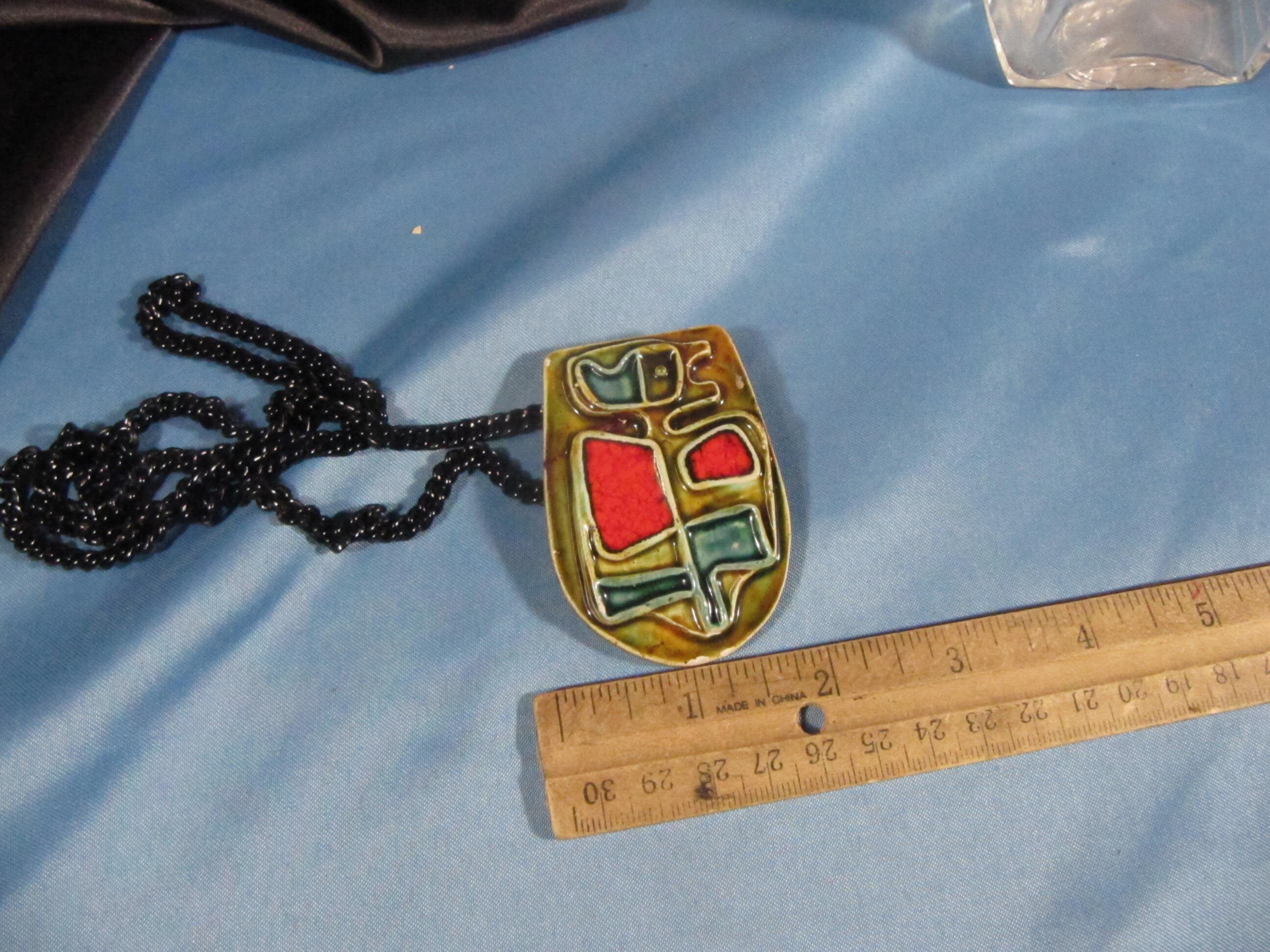 VENEZUELAN FOLK ART Pendant, Venezuelan Folk Art Pendant on Chain ...