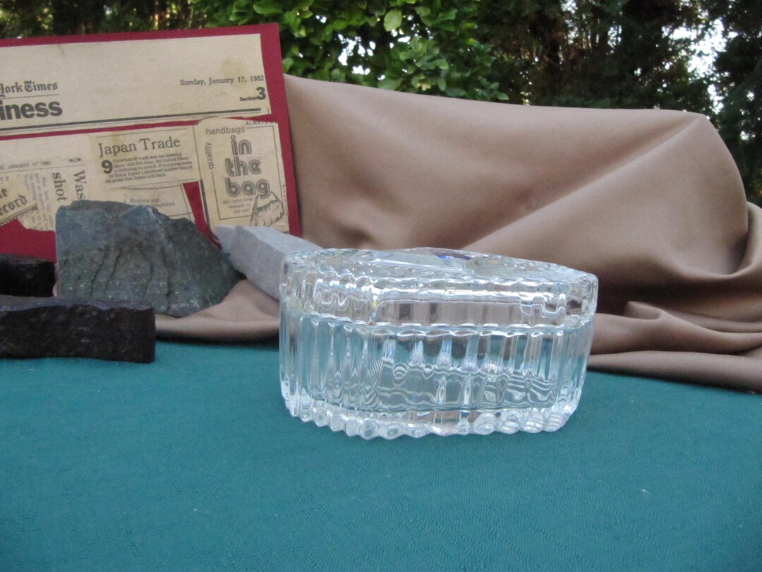 YUGOSLAVIA CRYSTAL DISH With Lid,yugoslavia Crystal Dish,24% Lead ...