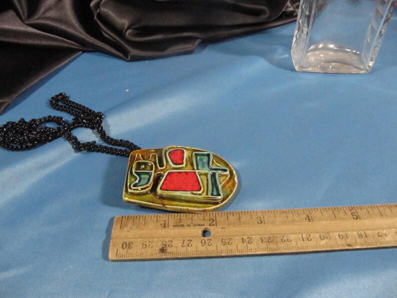 VENEZUELAN FOLK ART Pendant, Venezuelan Folk Art Pendant on Chain ...