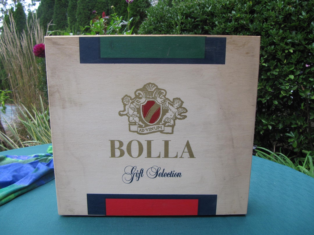 VINTAGE WOOD BOX, Bolla Wine Box From the 1980's, Wooden Crate From ...