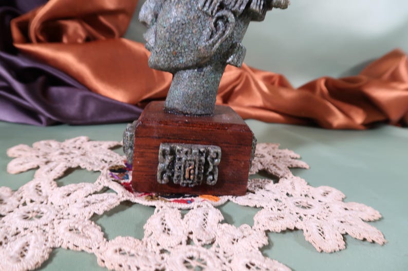 Cabeza De Palenque Mayan Aztec Head Bust, Vintage Reproduction - Etsy