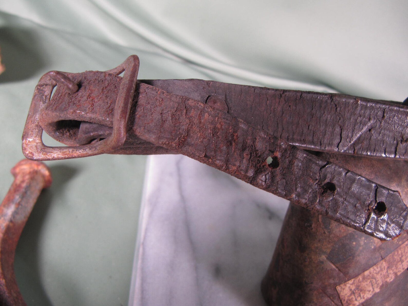 ANTIQUE COW BELL With Leather Strap Patina Cow Bell All - Etsy