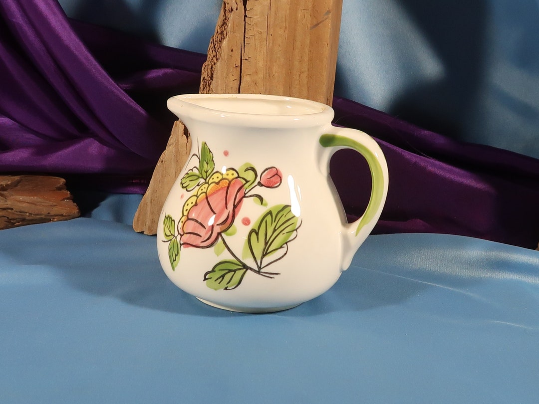 JAPAN PITCHER FRUIT Design, Classic Creamer Made in Japan Purple Flower ...
