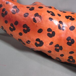 CHEETAH of LEATHER, African Art 18 Inch Cheetah Hand Crafted of Leather ...