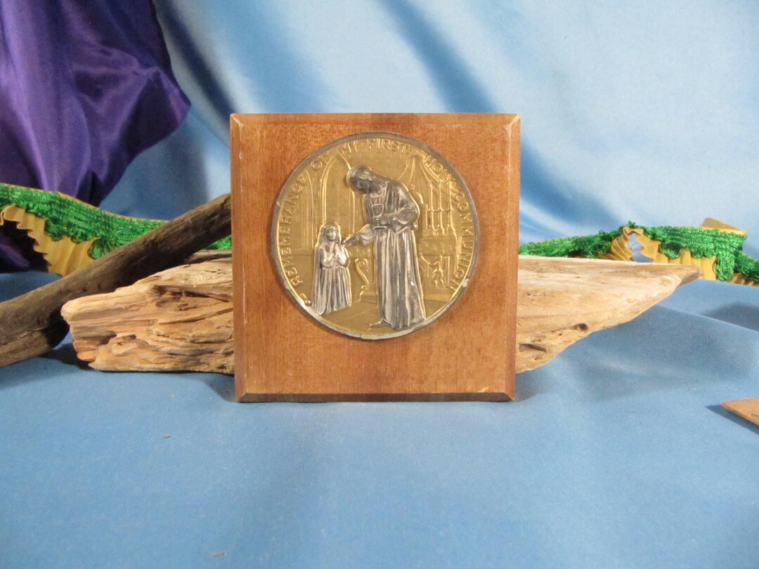 FIRST HOLY COMMUNION Remembrance Plaque My First Holy Communion Antique ...