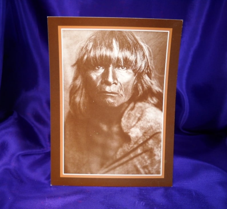 EDWARD CURTIS PHOTOGRAPH, Vintage Postcard, Vintage Photograph, Native ...