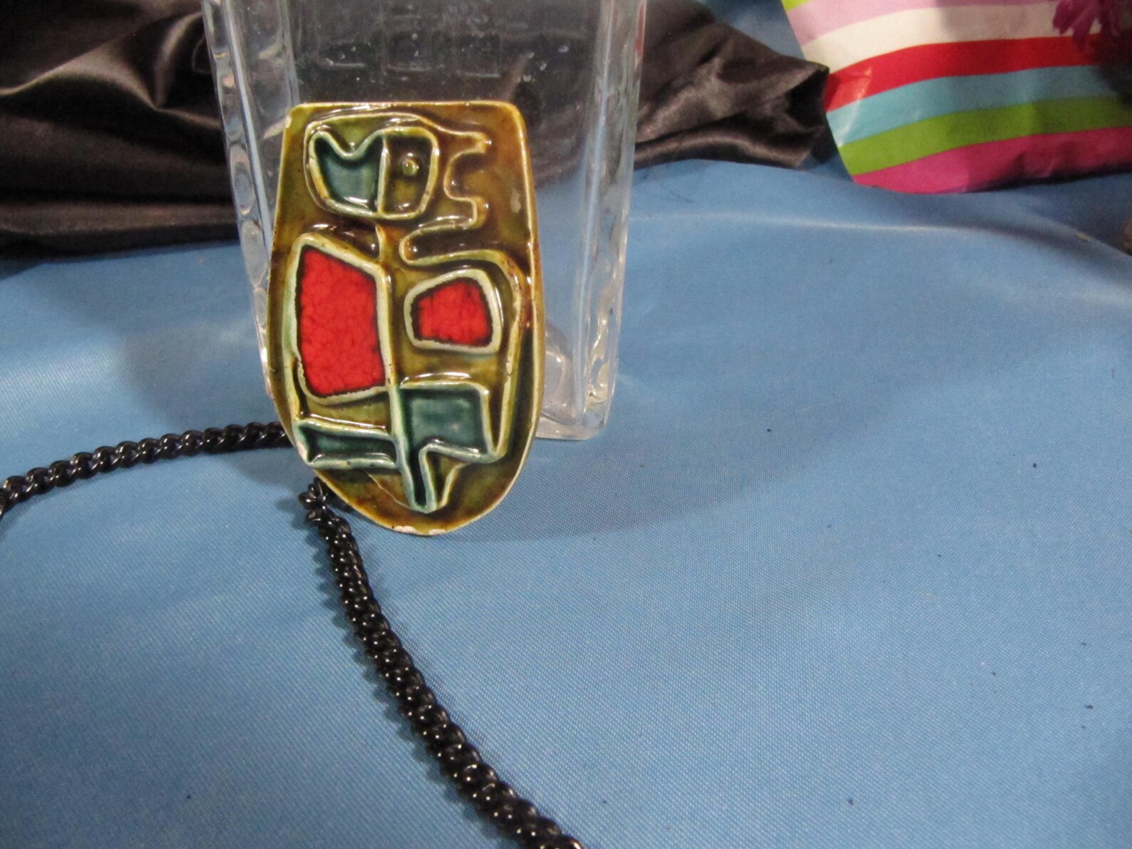 VENEZUELAN FOLK ART Pendant, Venezuelan Folk Art Pendant on Chain ...
