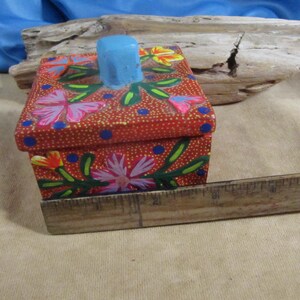 MEXICAN FOLK ART, Miniature Mexican Trinket Box, Handmade Mexican ...