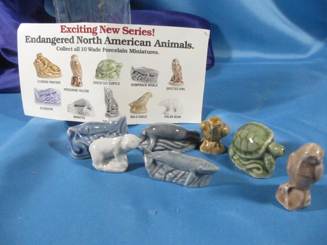 Vintage Wade Animals Set, Vintage Porcelain Mini Figurines, Wade ...