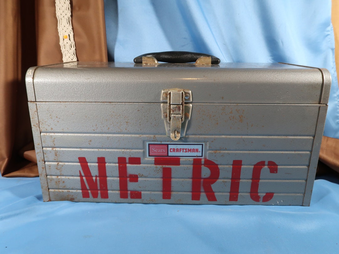 VINTAGE SEARS TOOL Box,sears Craftsman Utility Chest,18 Inch Wide ...