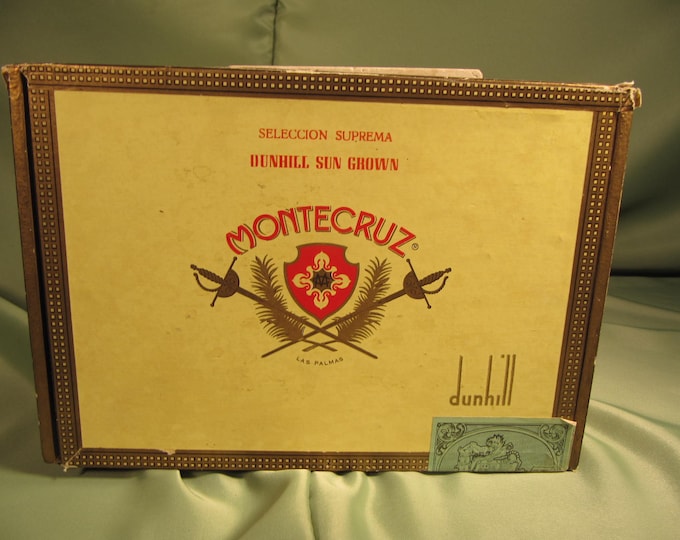 Montecruz Cigar Box, Vintage Wood Box, Old Cigar Box, Wooden Dunhill ...
