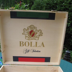 VINTAGE WOOD BOX, Bolla Wine Box From the 1980's, Wooden Crate From ...