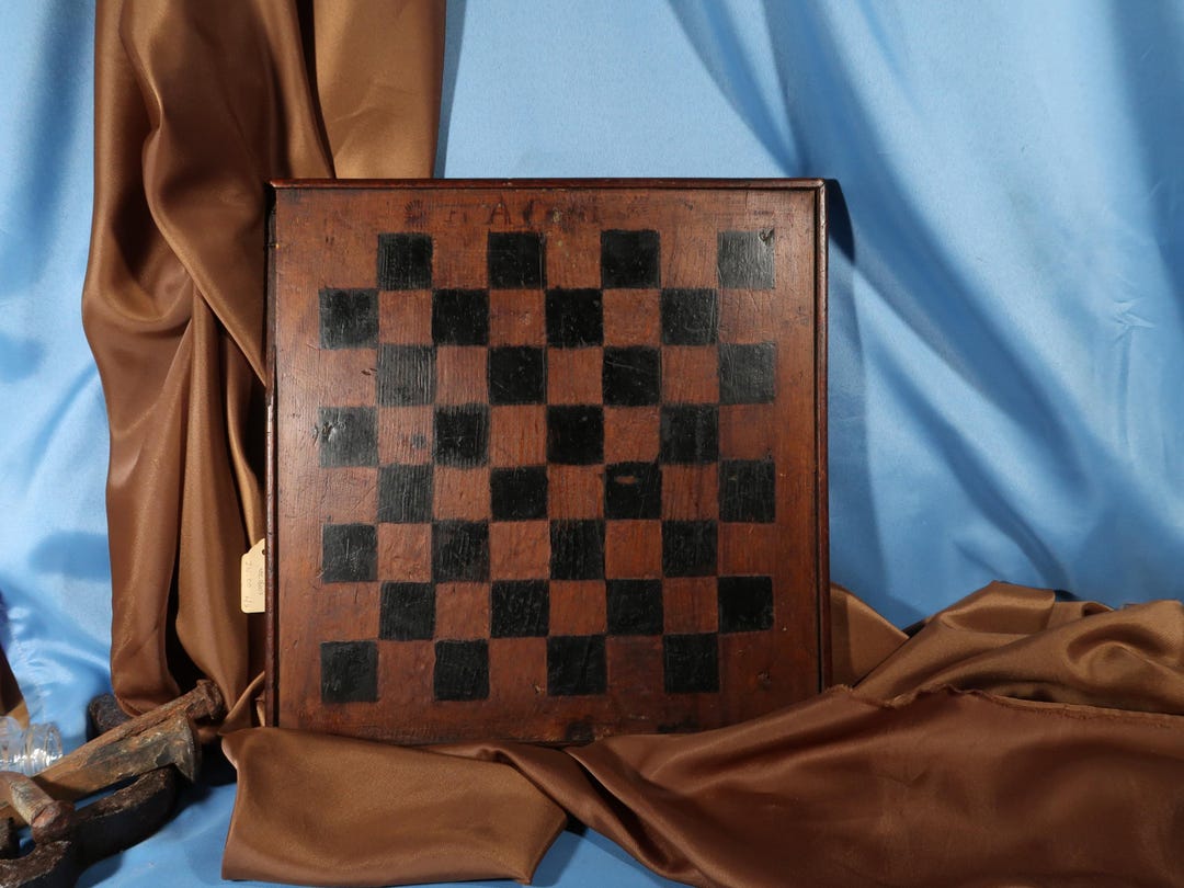 ANTIQUE Checker Board, Antique Board Game, Wall Hanging Game, Folk Art ...