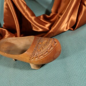 Vintage Carved Asturian, Cantabrian Albarcas or Madreña - Spanish ...