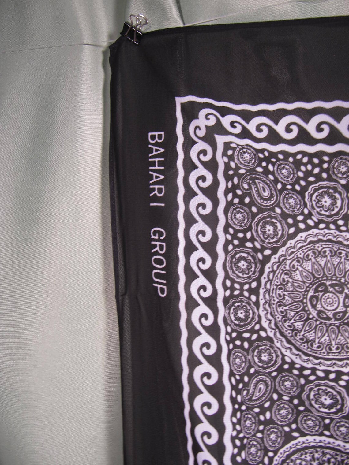 VINTAGE LADIES BAHARI Black Scarf With Cloth Drawstring | Etsy