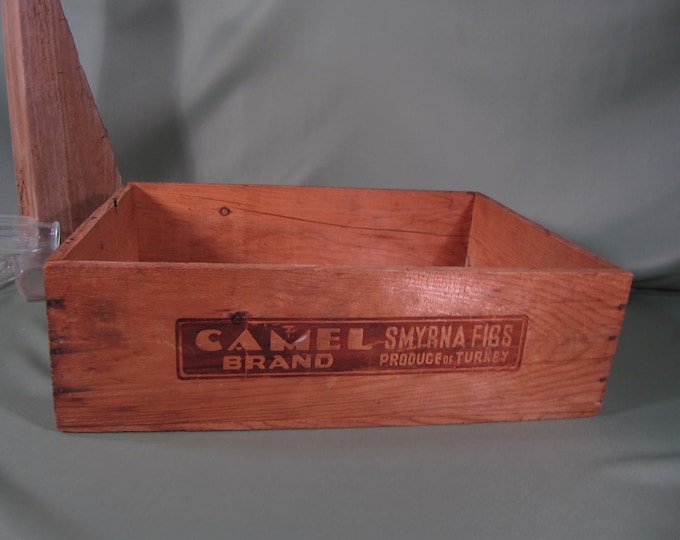 ANTIQUE WOOD BOX Figs,camel Brand Smyrna Figs Crate,antique Box for ...