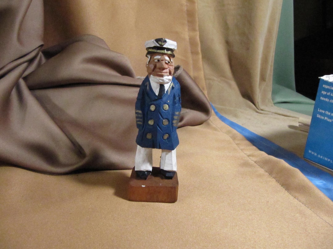 NAUTICAL SEA CAPTAIN Carving Vintage Old Sea Captain Wood - Etsy