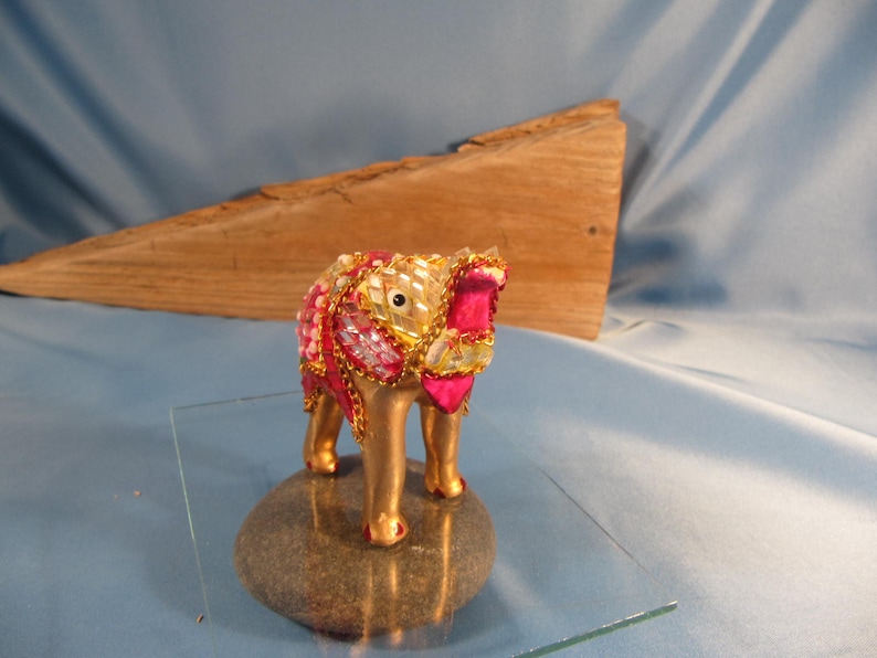 MINIATURE ELEPHANT, Mirrored and Decorated Elephant From India ...