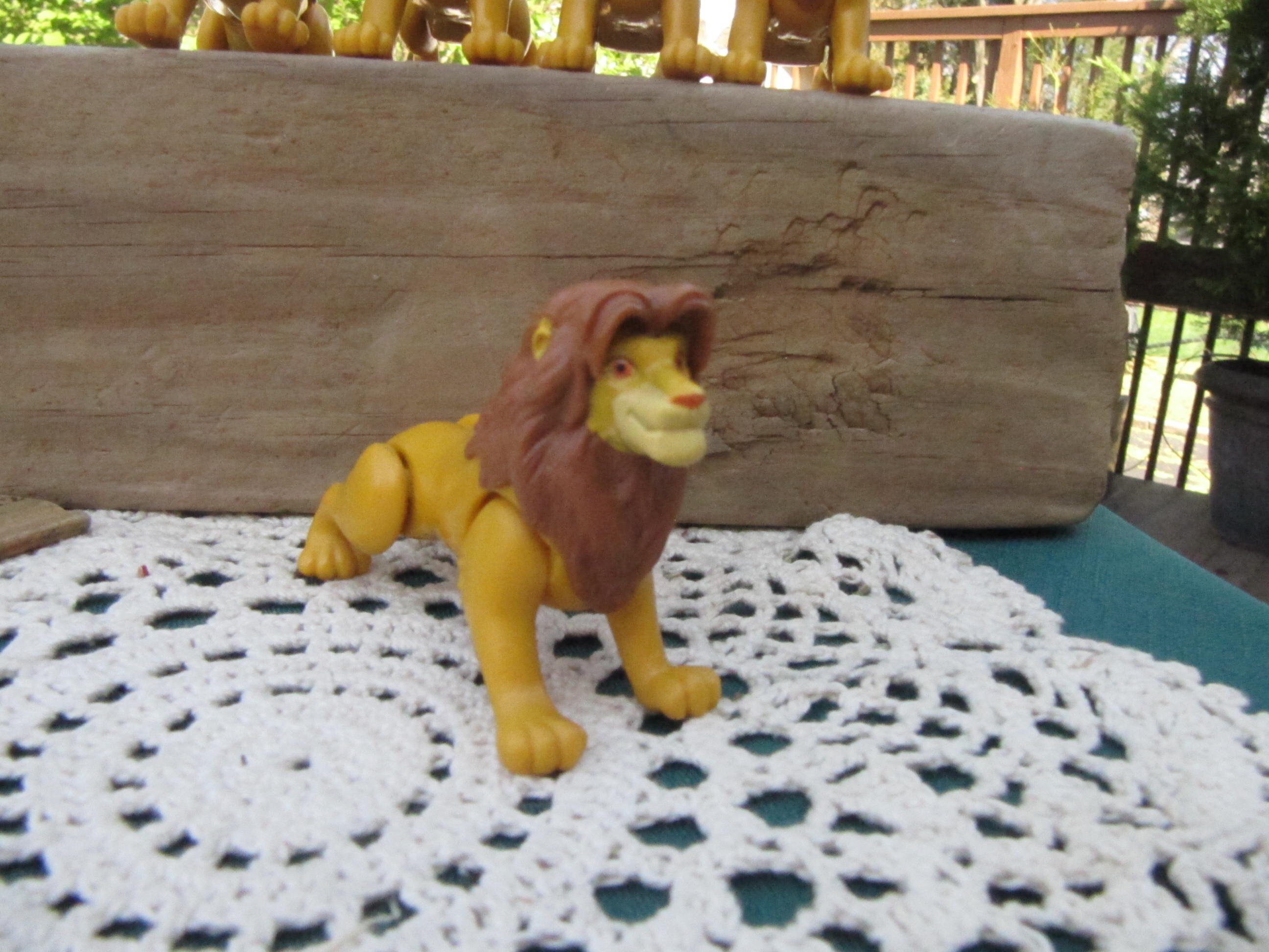 LION KING MUFASA small rubber figurine Authenctic Disney Lion | Etsy