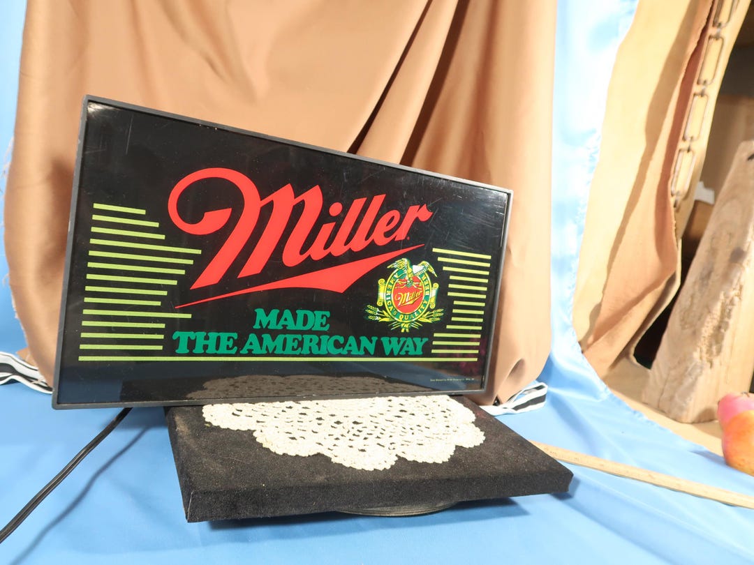 MILLER BAR LIGHT Sign, Man Cave Bar Light,american Beer Sign, Beer Beer ...