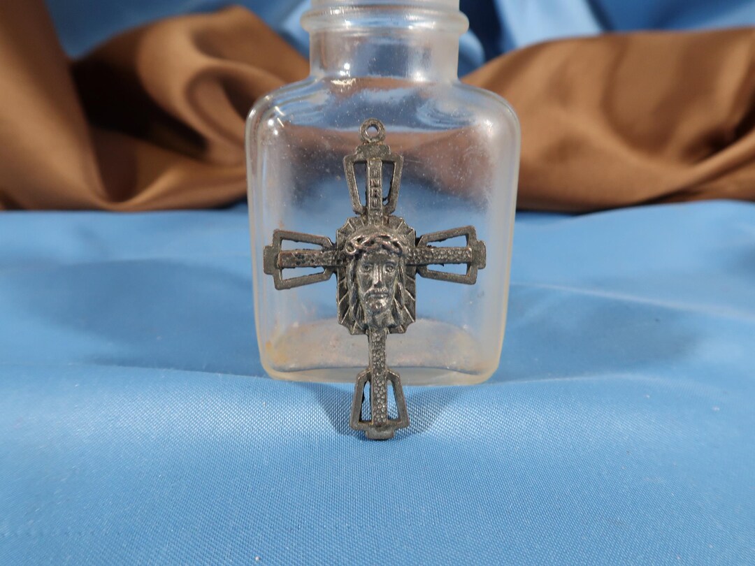 CHRIST HEAD CRUCIFIX, Pewter Made in Italy, Small Silver Crucifix From ...