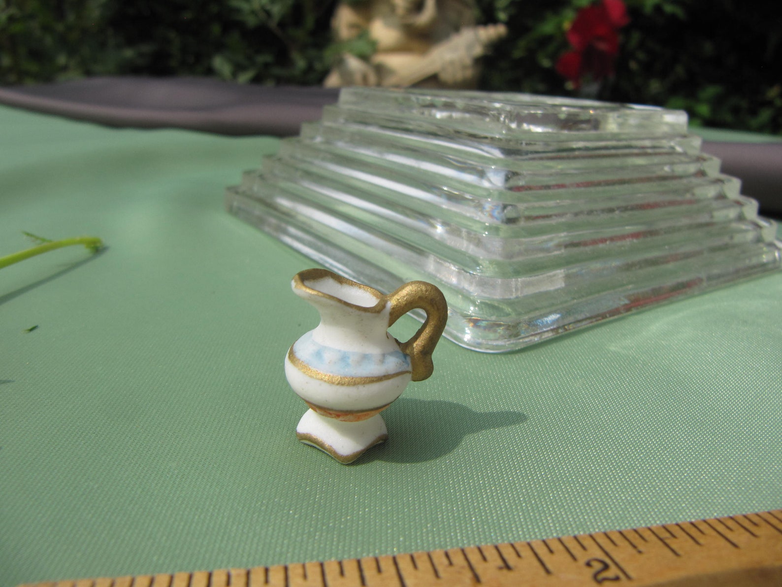 MINIATURE PITCHER Japan,tiny Ceramic Pitcher With Gold Trim Made in ...