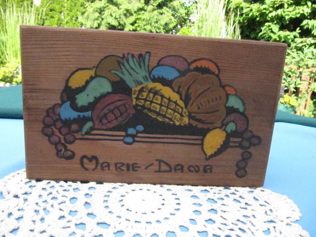 ANTIQUE WOOD Box,american Antique Wood Box With Lid,rustic Wood Candy ...