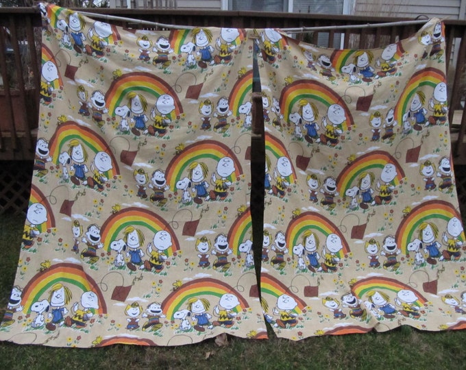 Vintage Charlie Brown Twin Bedspread, Peanuts Gang Blanket, Vintage ...