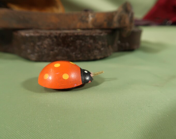 LADYBUG REFRIGERATOR MAGNETS, Antique Ladybug Magnet Made of Wood ...