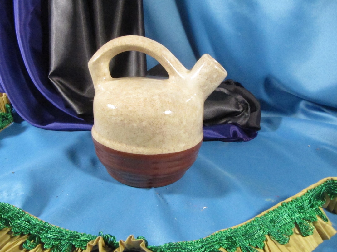 Vintage Mohawk Pottery Jug With Spout, Antique Ceramic Jug With Handle ...